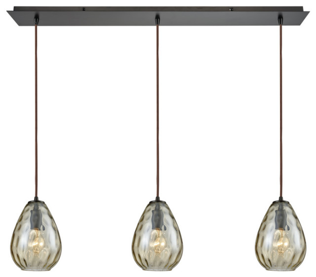 Lagoon 3-Light Linear Multi-Pendant Fixture - Modern - Kitchen Island ...
