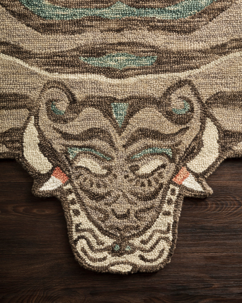 Berry Faux Tiger Area Rug by Loloi X Justina Blakeney, 5'-0"x7'-6 ...