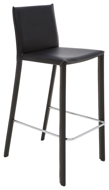 Brigitte Leather Barstool - Contemporary - Bar Stools And Counter ...
