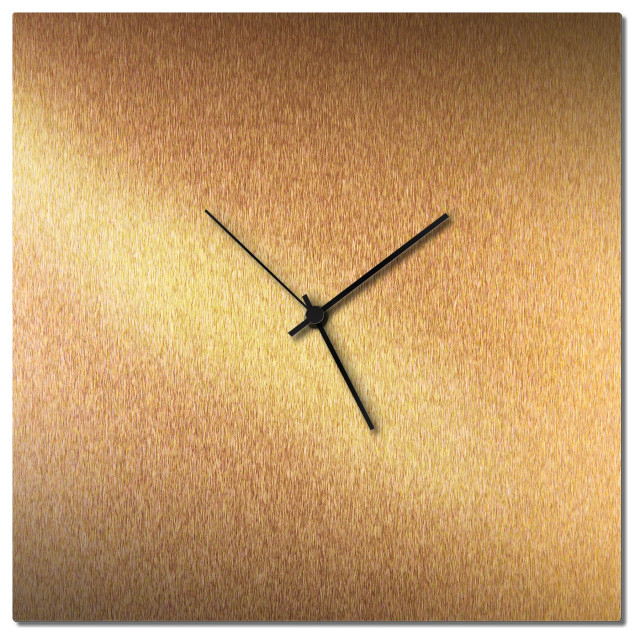 Mid-Century Modern Clock Bronzesmith Square Clock Wall Decor ...