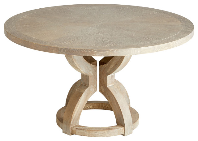 Zeno Dining Table, Washed Oak - Farmhouse - Dining Tables - by CYAN ...