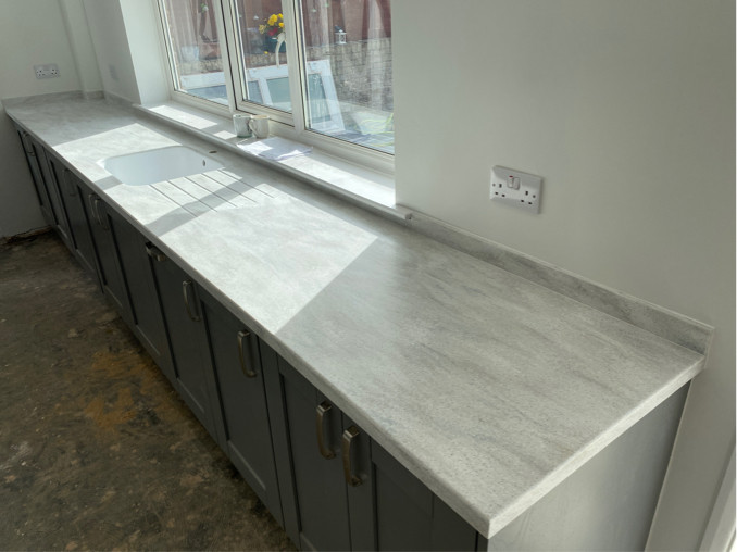 Corian Arrowroot worktops, Suffolk. - Traditional - Kitchen - Other - by Buy Kitchen Worktops ...