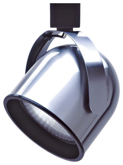 Low Voltage Track Head In Brushed Steel - Transitional - Track Heads ...