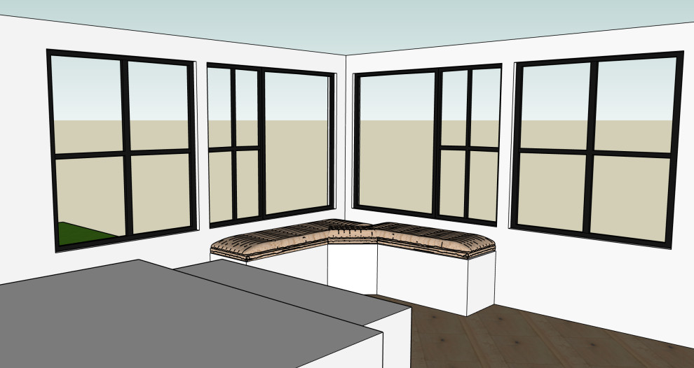How should I configure these corner window treatments? | Houzz Forum