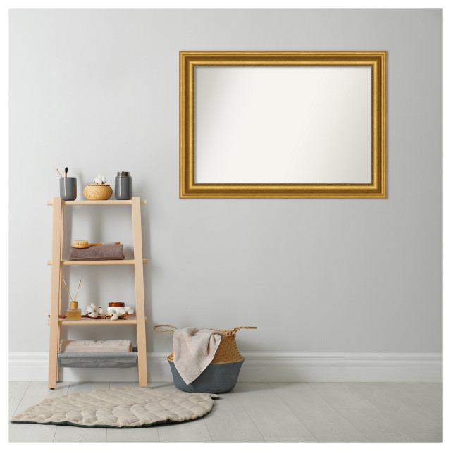 Parlor Non-Beveled Bathroom Wall Mirror, 41.75 in x 29.75 - Traditional ...