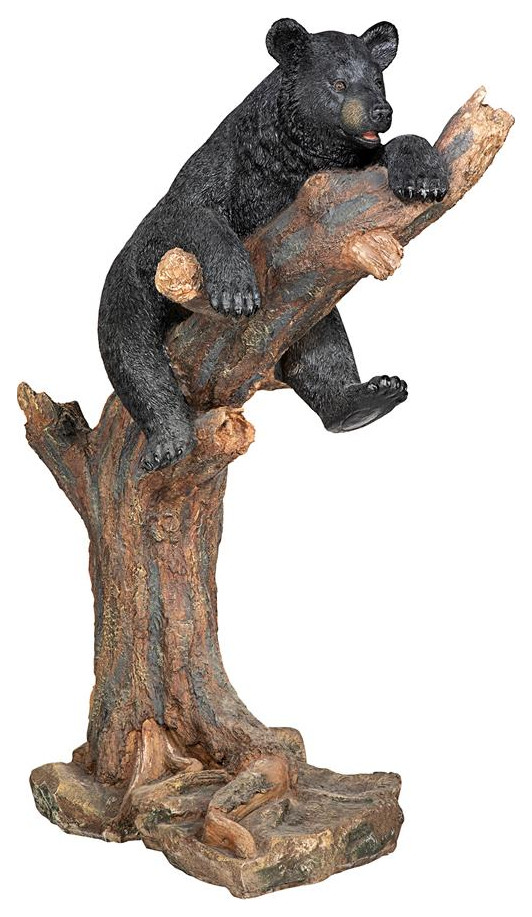 Design Toscano Forest Vantage Point Black Bear Statue - Rustic - Garden ...