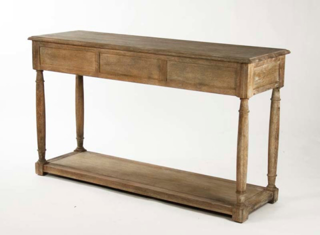 Bruno Console, Limed Gray - Farmhouse - Console Tables - by HedgeApple | Houzz