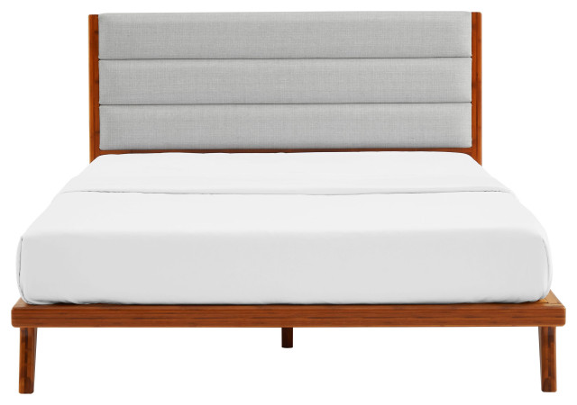 Mercury Upholstered Bed Queen Transitional Platform Beds By