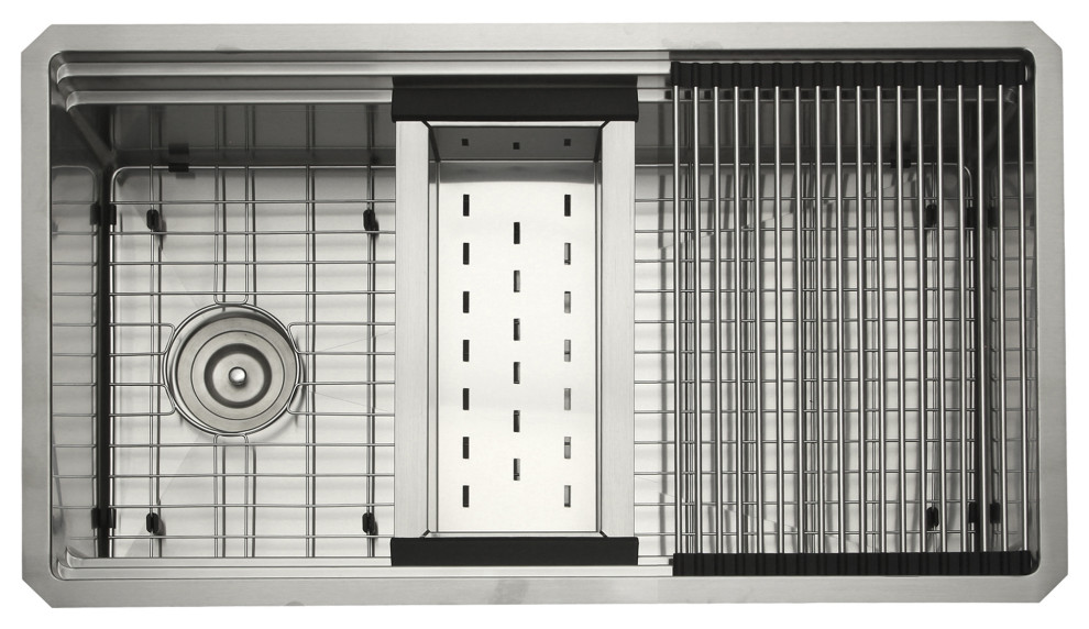 Nantucket Sinks' SR-PS-3220-OSD Prep-Station Kitchen Sink ...