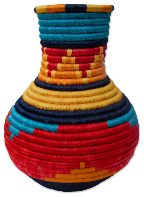 Novica Handmade Sierra Nevada Natural Fiber Decorative Vase ...