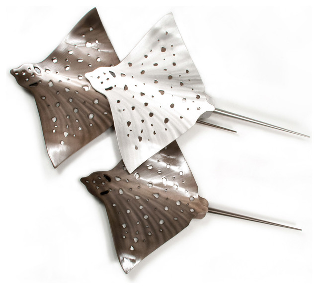 Coastal Home Decor 'Eagle Rays Triple Top' Metal Contemporary Eagle Ray ...