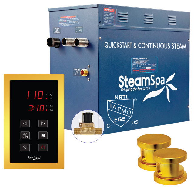 SteamSpa Oasis 10.5 KW QuickStart Acu-Steam Bath Generator Package ...