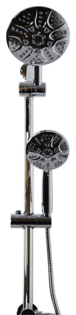 No-Drill Conversion Slide Bar Shower Head With Diverter - Contemporary ...