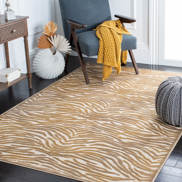 Safavieh Paradise Par305 Animal Prints and Images Rug, Taupe and Multi ...