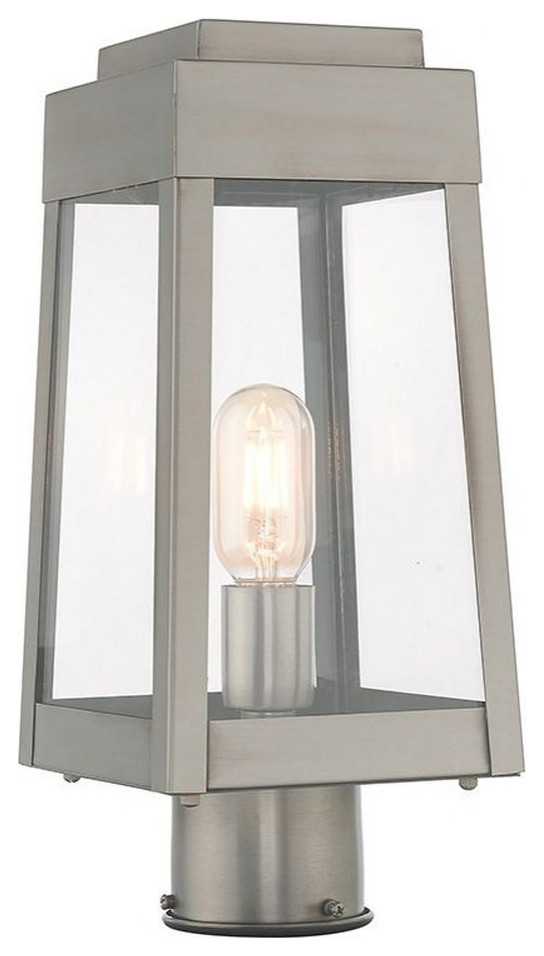 1 Light Outdoor Post Top Lantern in Mid Century Modern Style - 6.25 ...