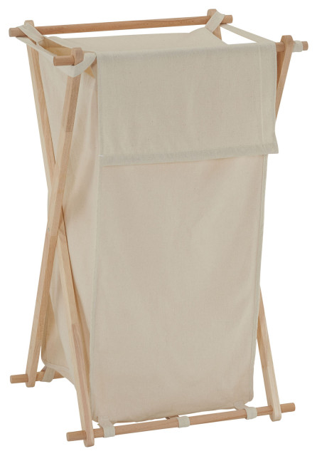 X-Frame Wood Laundry Hamper - Transitional - Hampers - by Household ...