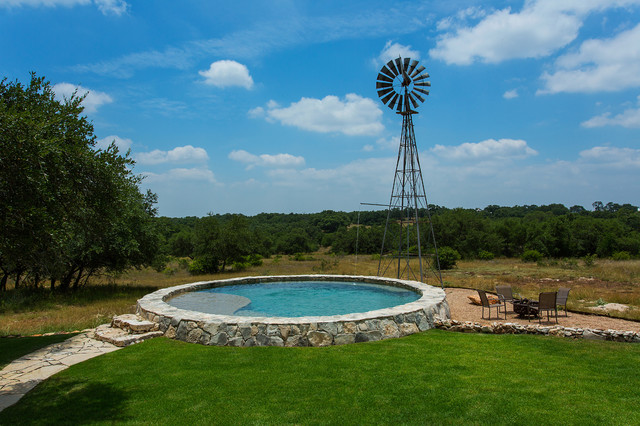 Pila Blanca - Rustic - Pool - Other - by Artesian Custom Pools, INC