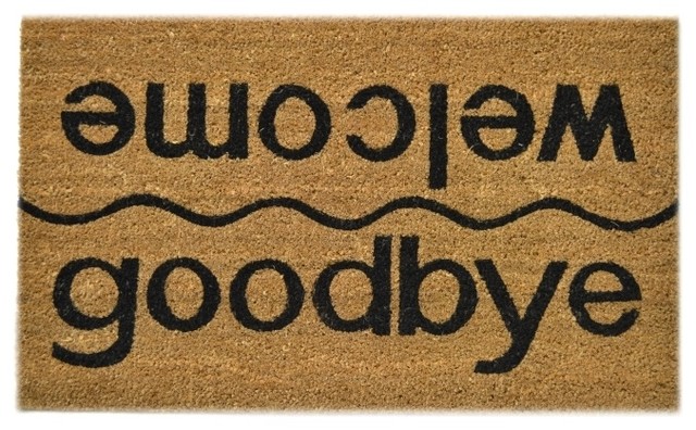 Welcome and Goodbye Door Mat - Contemporary - Doormats - by Knobbery ...