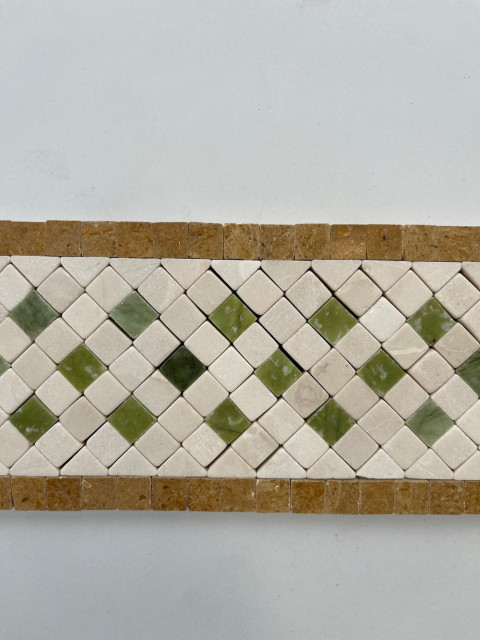 Marble Mosaic Border Listello Insert Tile Inca Antique 3.25x12 Tumbled ...