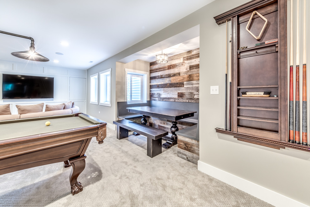 Naperville Custom Home - Contemporary - Basement - Chicago - by Redstart Construction, Inc ...