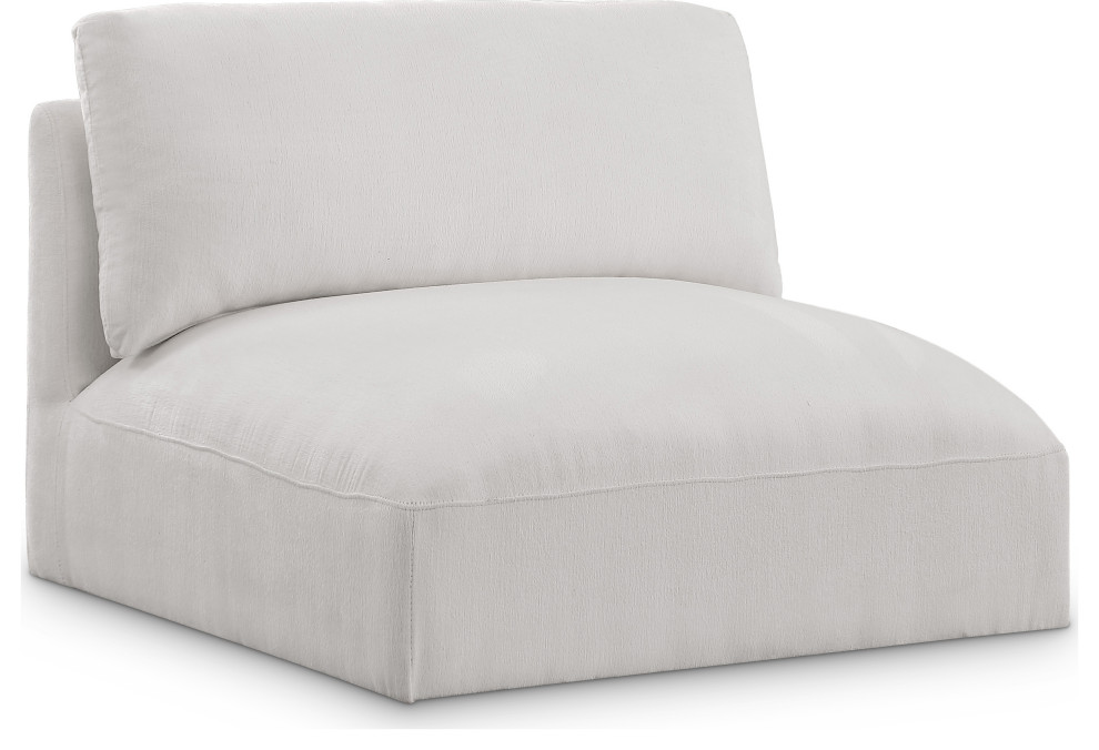 Ease Fabric Upholstered Armless Chair - Transitional - Armchairs And ...