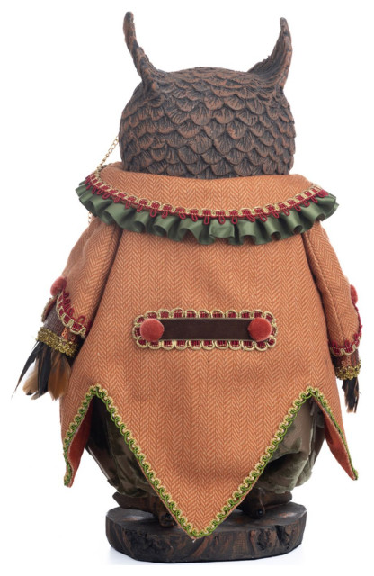 Katherine's Collection 2023 Forrest Wilder Owl Tabletop, Brown/Orange ...