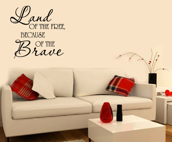 Land of the free Vinyl Wall Decal hd004, 36 in. - Contemporary - Wall ...