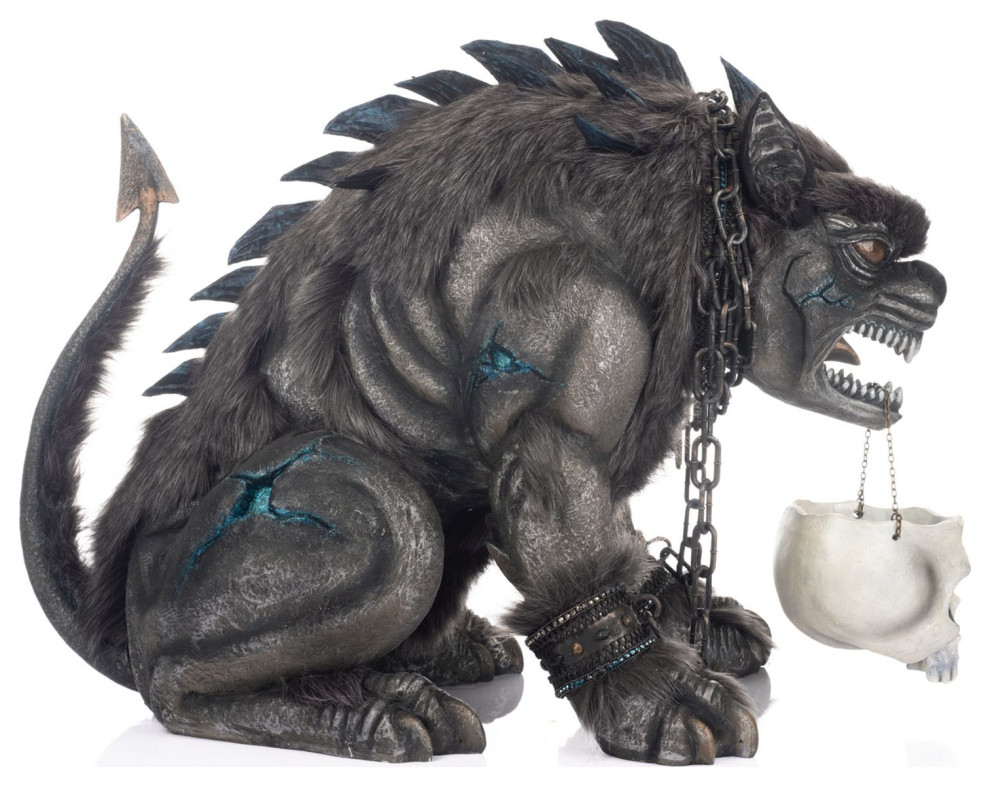 Katherine's Collection 23" Chomp, Dog of The Underworld with Candy Bowl ...