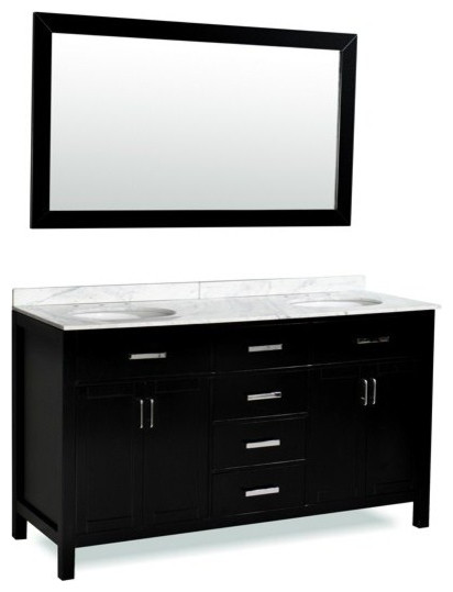 Belmont Decor Hampton Double Sink Vanity Set, 60" - Transitional ...