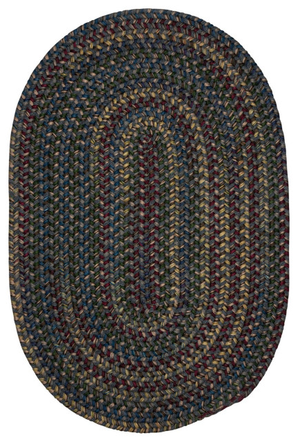 Midnight Variegated/Multi Indoor Rug Rustic Farmhouse MN27, 6'x9' Oval ...