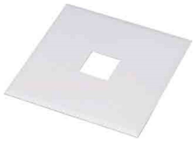 Elitco Lighting 5" Square Metal Junction Box Cover Plate in Matte White ...