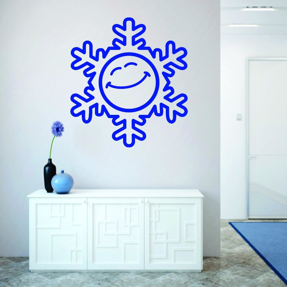 Vinyl Decal, Snowflake Snow Winter Season, 30x50", 30x50 - Contemporary ...