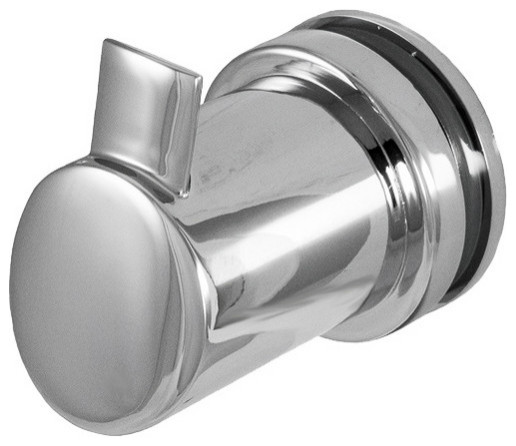 Manor Collection 14" Glass Bathroom Shelf, Polished Chrome ...