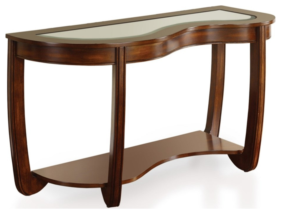 Furniture of America Tunton Solid Wood 1-Shelf Console Table in Dark Cherry - Console Tables ...