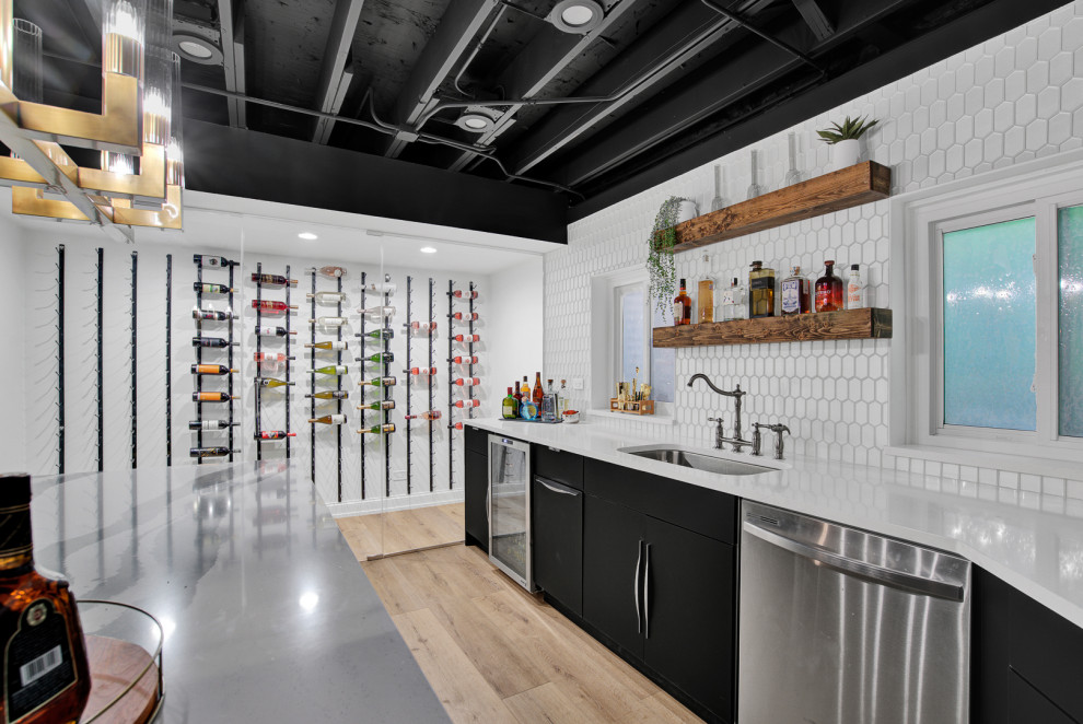 Naperville Modern Rustic Basement - Modern - Basement - Chicago - by ...