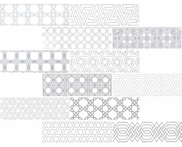 Abani 2x6 White Honed Encaustic Pattern Subway Tile - Contemporary ...