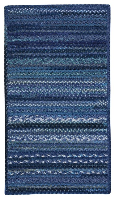 Harborview Cross Sewn Rectangle Braided Rug, Dark Blue, 24"x36" - Beach ...