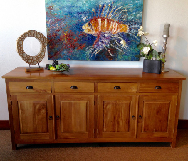 Waxed Teak Wood Paris Buffet / Media Center Handmade from A-grade Teak ...