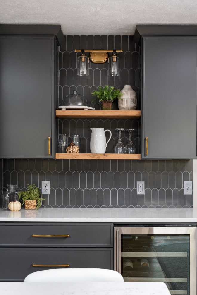 White and Bold with a Hint of Gold - Home Bar - Grand Rapids - by ...