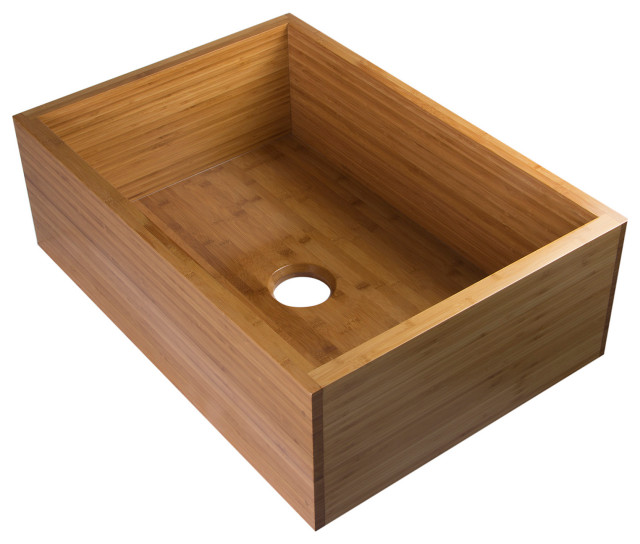 ALFI Brand AB3021 30" Single Bowl Bamboo Kitchen Farm Sink - Asian ...