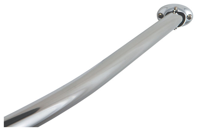 Vintage Adjustable Hotel Curved Shower Rod - Transitional - Shower ...