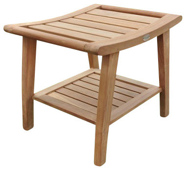 Teak Shower Bench, Classic - Contemporary - Shower Benches & Seats - by ...