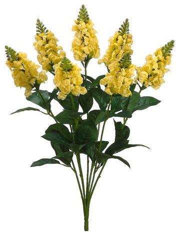 Silk Plants Direct Snapdragon Bush - Yellow - Pack of 12 - Artificial ...