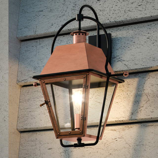 Luxury Historic Outdoor Wall Light, Rustic Copper, UQL1381 ...