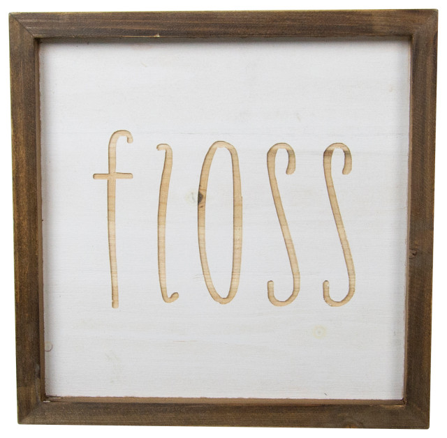 Wood Sign "Floss" - Farmhouse - Prints And Posters - by VIP ...
