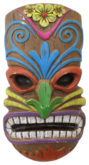 Hoaloha Tiki Face Plaque - Tropical - Wall Sculptures - by Design ...
