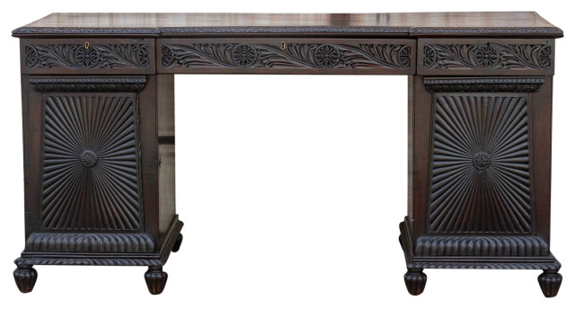 19th Century Carved Rosewood Colonial Sideboard - Mediterranean ...