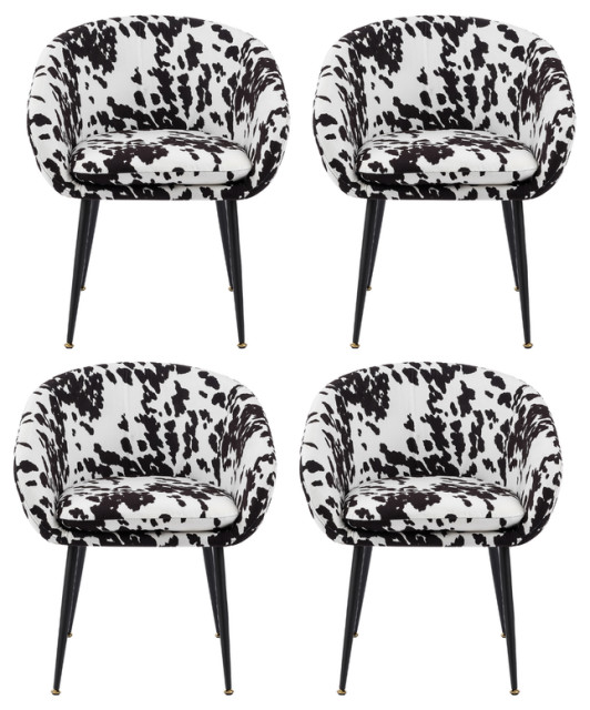 Cowprint Comfort Chair, Set of 4 - Midcentury - Armchairs And Accent ...