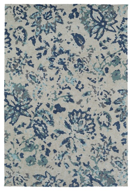Kaleen Cozy Toes Collection Rug, Blue, 9'x12' - Contemporary - Area ...