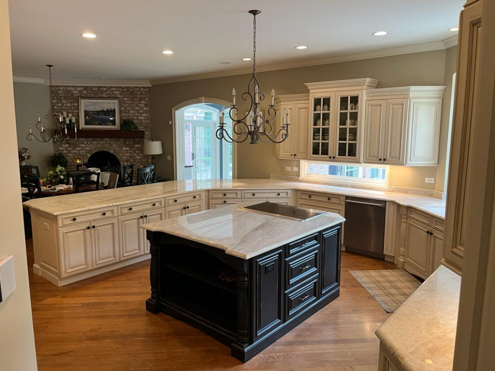 Taj Mahal Quartzite Countertops and Slabs - Kitchen Project - Kitchen ...